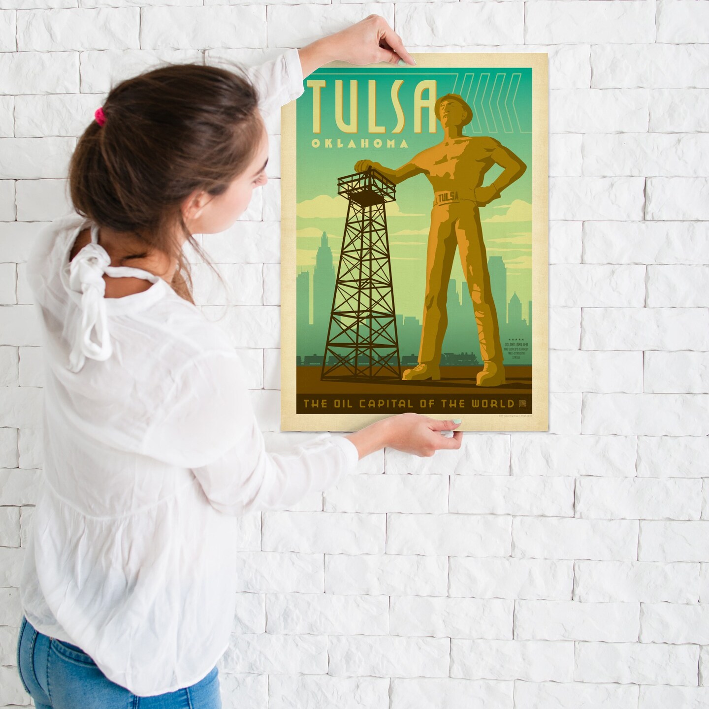 Asa Tulsa Oilman by Anderson Design Group Poster Art Print - Americanflat | Michaels