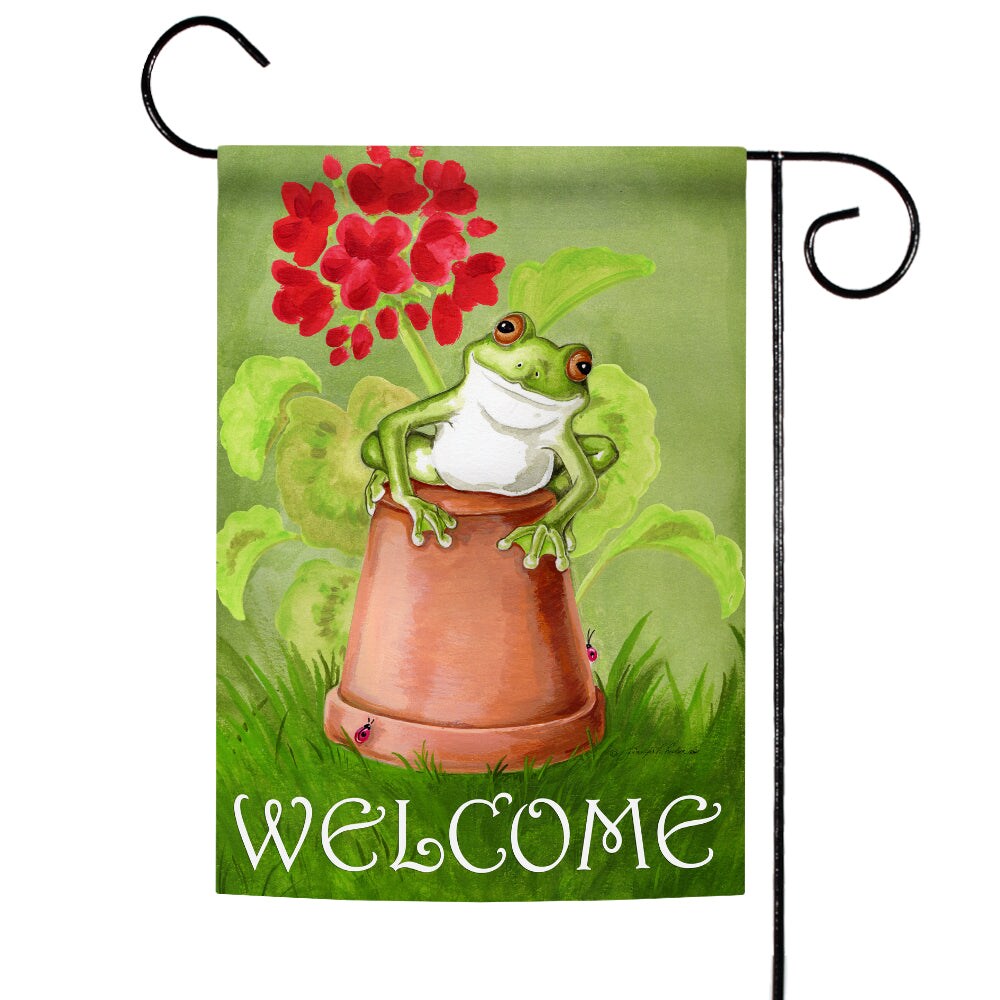 Potted Frog Decorative Frog Flag | Michaels