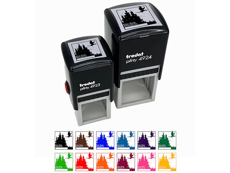 Dragon Castle This Book Belongs To Self-Inking Rubber Stamp Ink Stamper ...