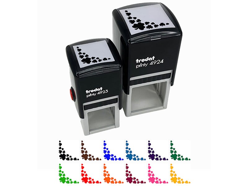 Shamrock Saint Patrick's Day Corner Self-Inking Rubber Stamp Ink ...