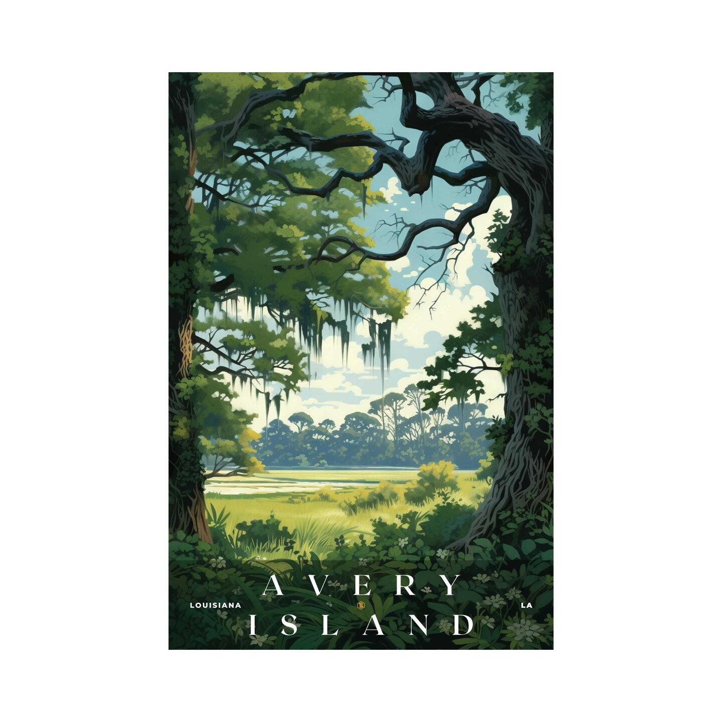 Avery Island Poster, Travel Art, Office Poster, Home Decor, Unframed ...