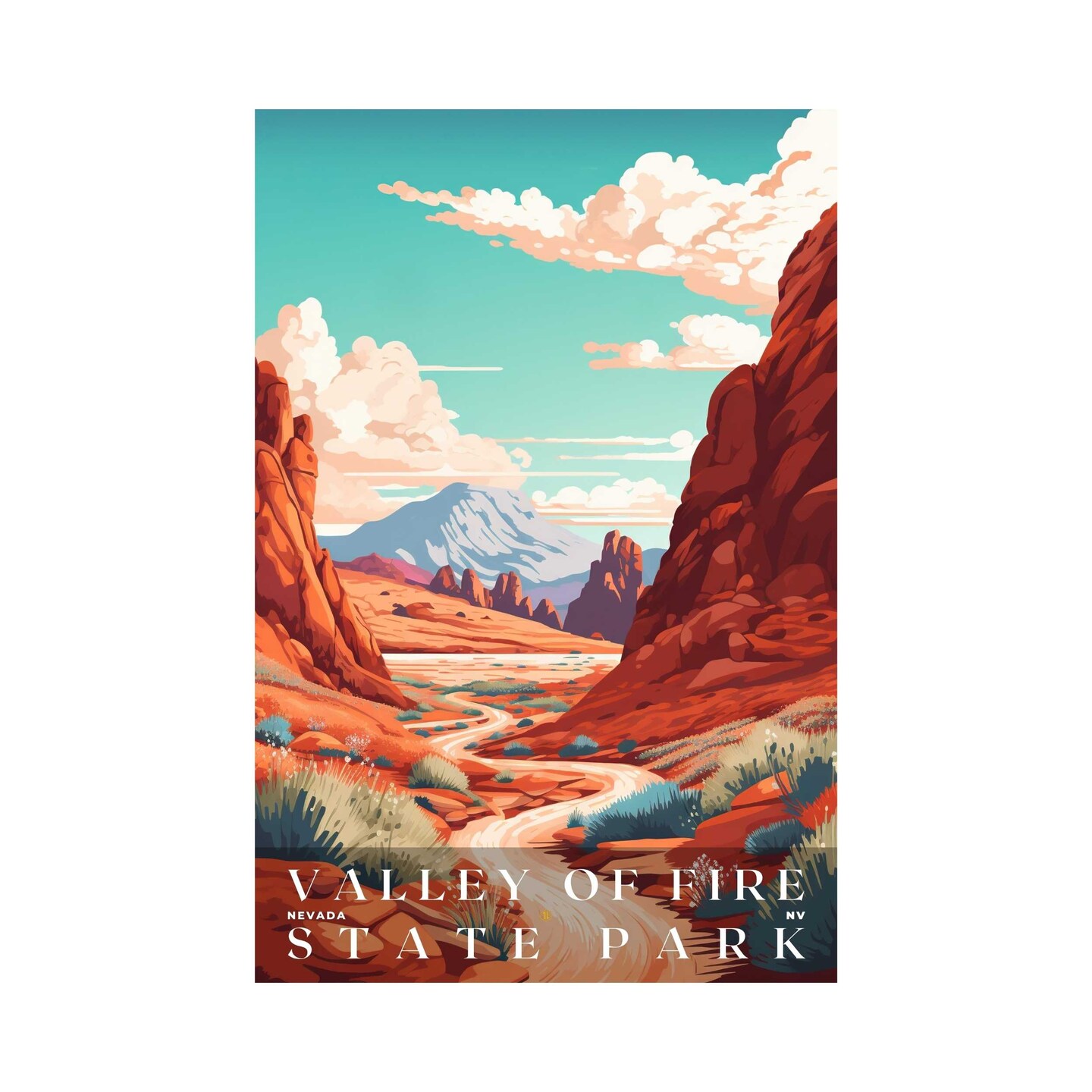 Valley of Fire State Park Poster, Travel Art, Office Poster, Home Decor ...