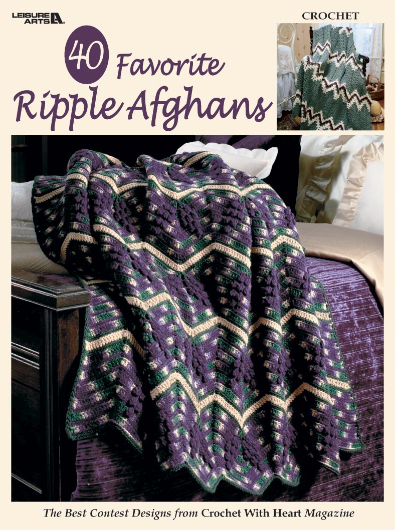 Leisure Arts 40 Favorite Ripple Afghans Crochet Book | Michaels