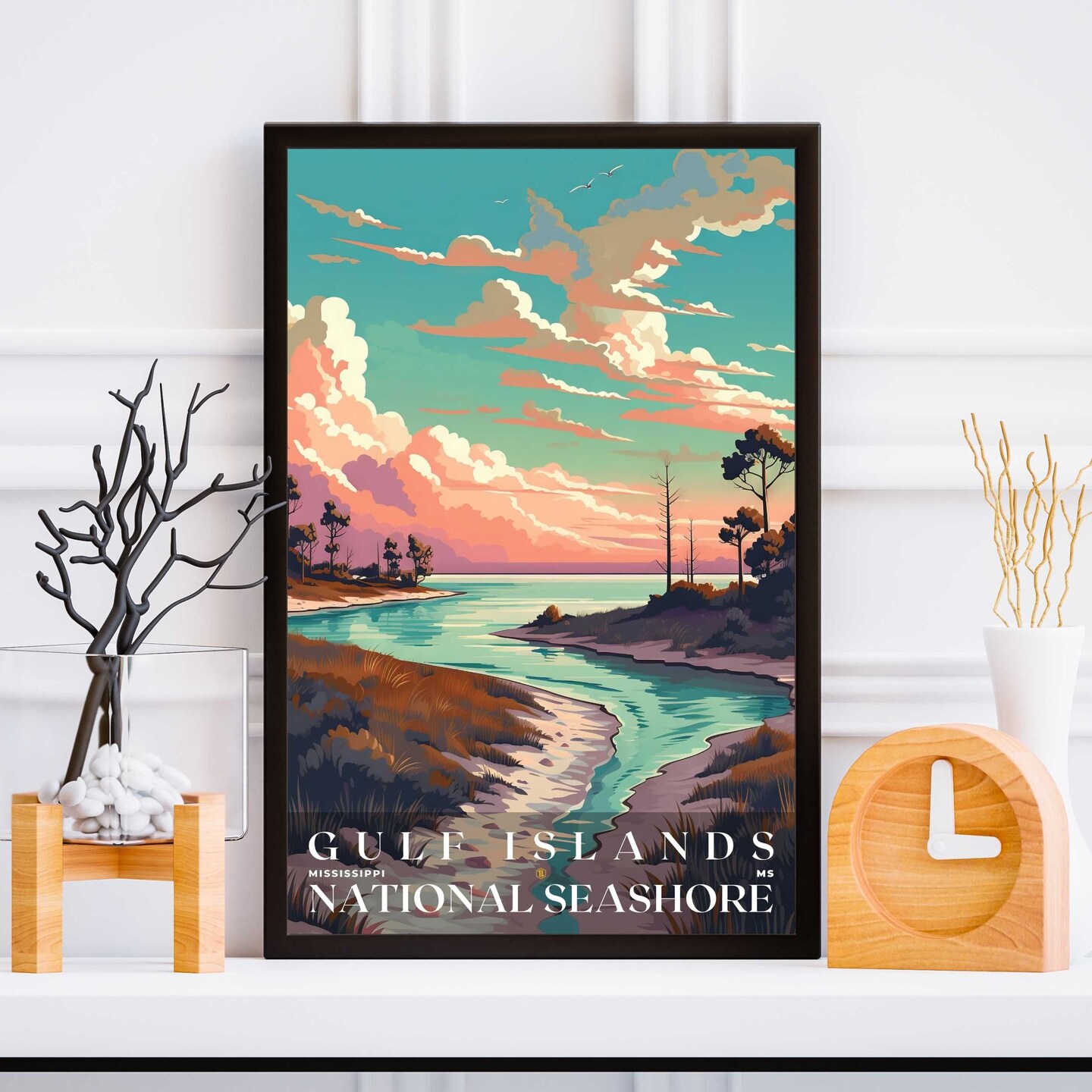 Gulf Islands National Seashore Poster, Travel Art, Office Poster, Home ...