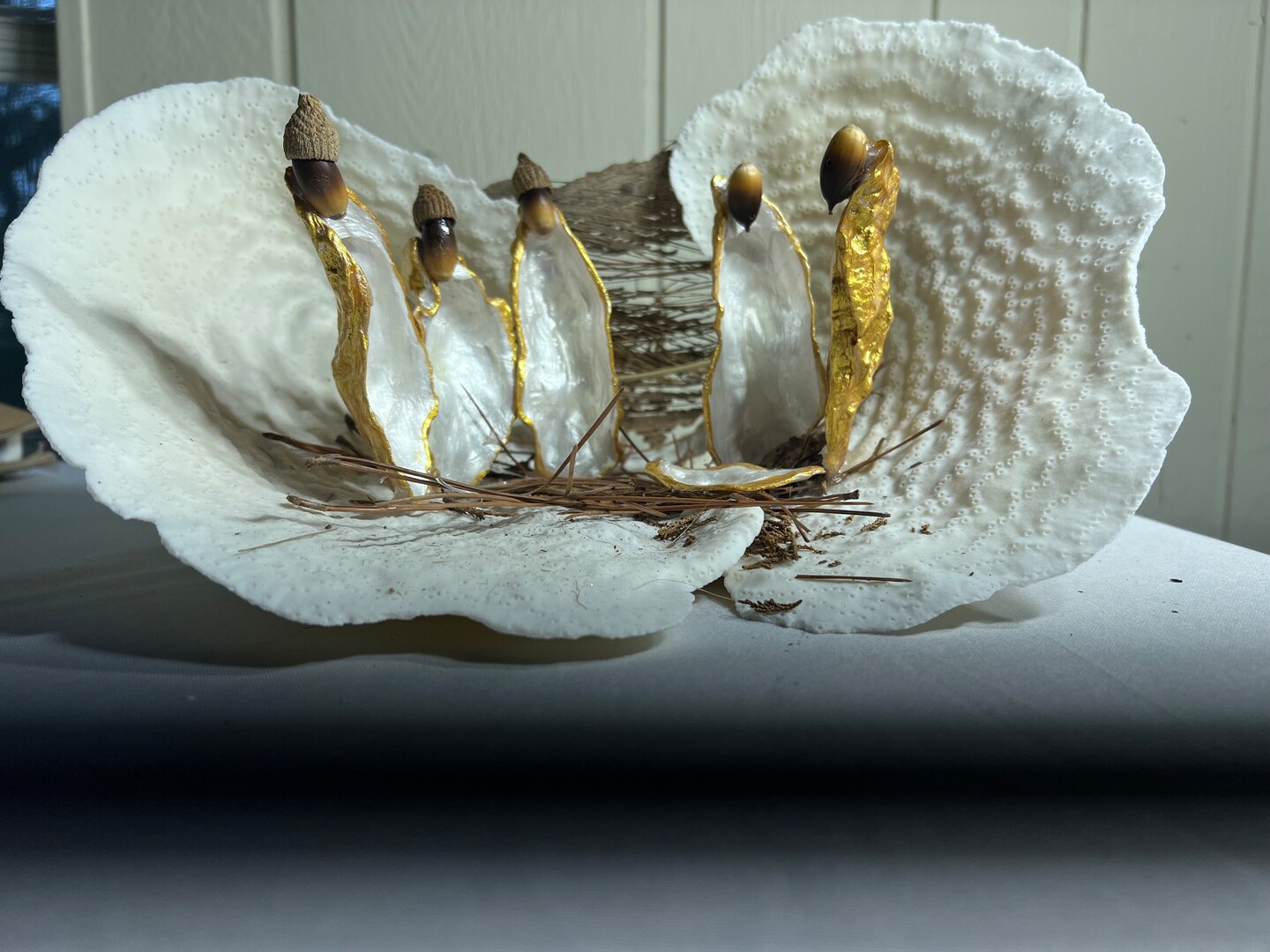 Nativity Scene, Coral and Shell Creche, Nativity Manger, Christmas ...