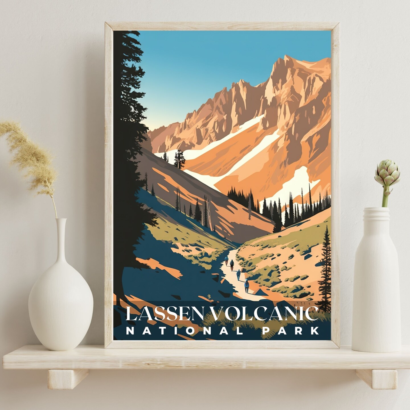 Lassen Volcanic National Park Poster, Travel Art, Office Poster, Home ...