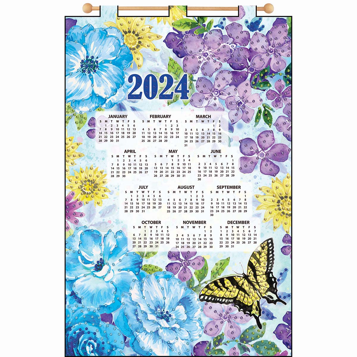 Design Works Butterfly Floral Calendar Felt & Sequin Kit | Michaels