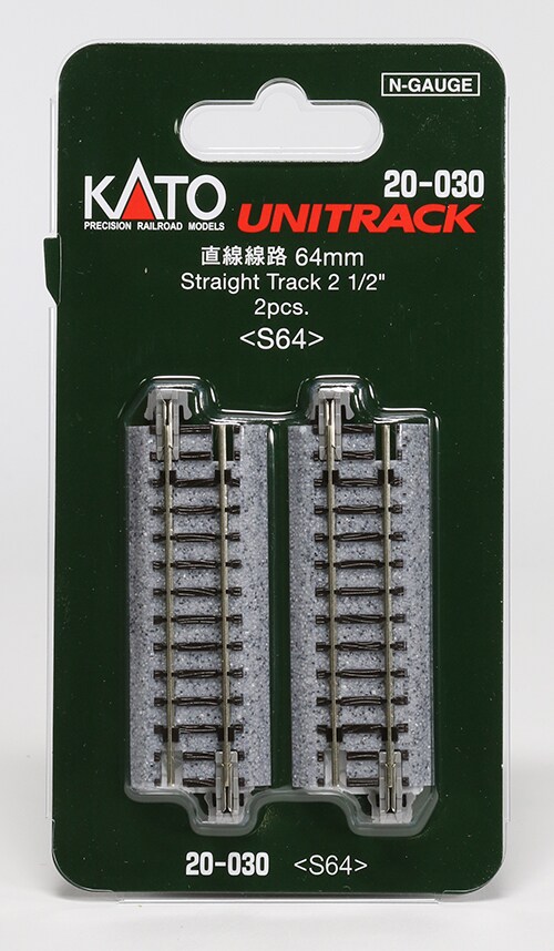 Kato N-Scale Kato USA, Inc. N 64mm 2-1/2" Straight (2), KAT20030 Train ...