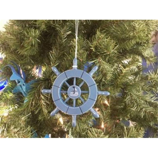 Handcrafted Model Ships SW-6-100-Sailboat-X 6 in. Rustic Light Blue ...