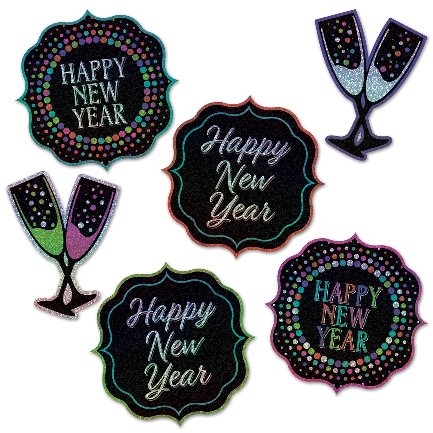 Happy New Year Cutouts, (Pack of 12) | Michaels