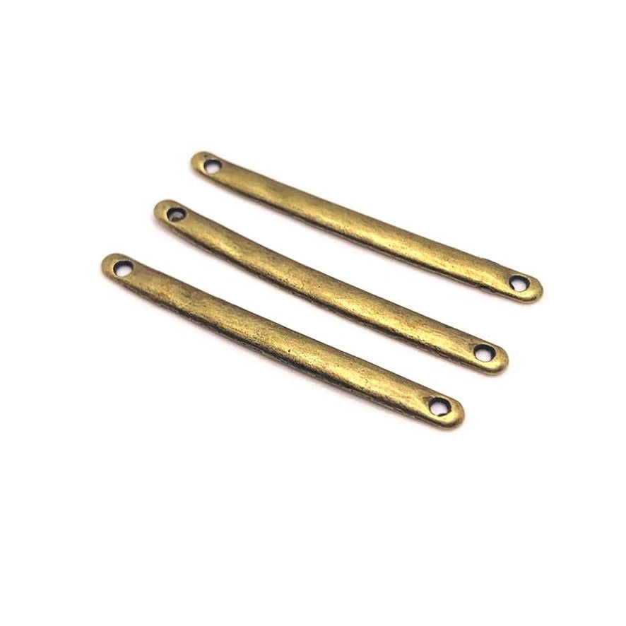 4, 20 or 50 Pieces: Bronze 33x3mm Simple Minimalist Bar Connectors ...