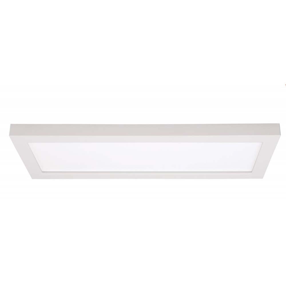 16w 18-in x 5-in Flush Mount LED Fixture 3000K Rectangle Shape White ...