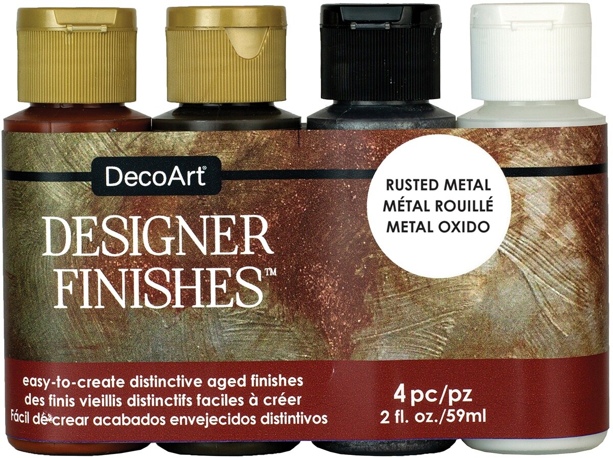 DecoArt Designer Finishes Paint Pack 4/Pkg-Rusted Metal | Michaels