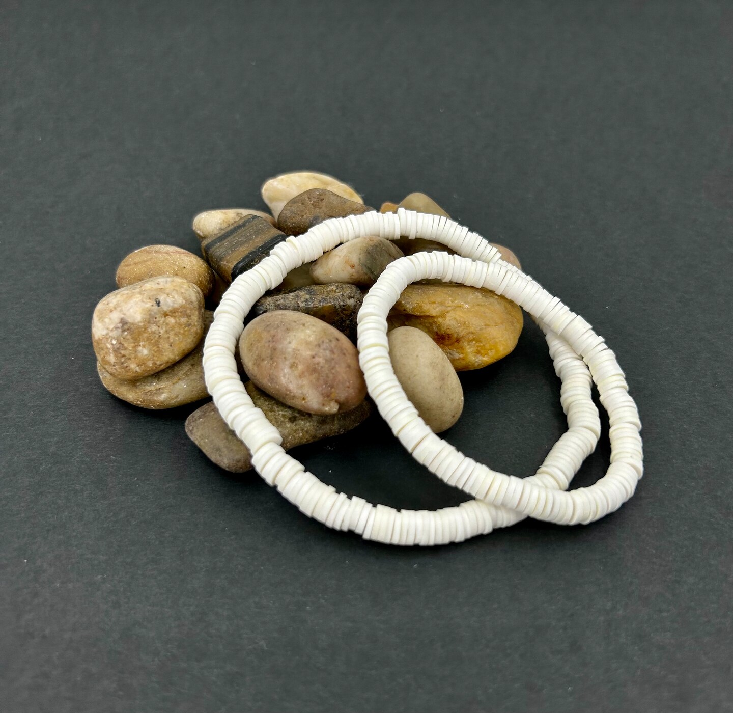 White Heishi Clay ANKLETS by RML Jewelry | MakerPlace by Michaels