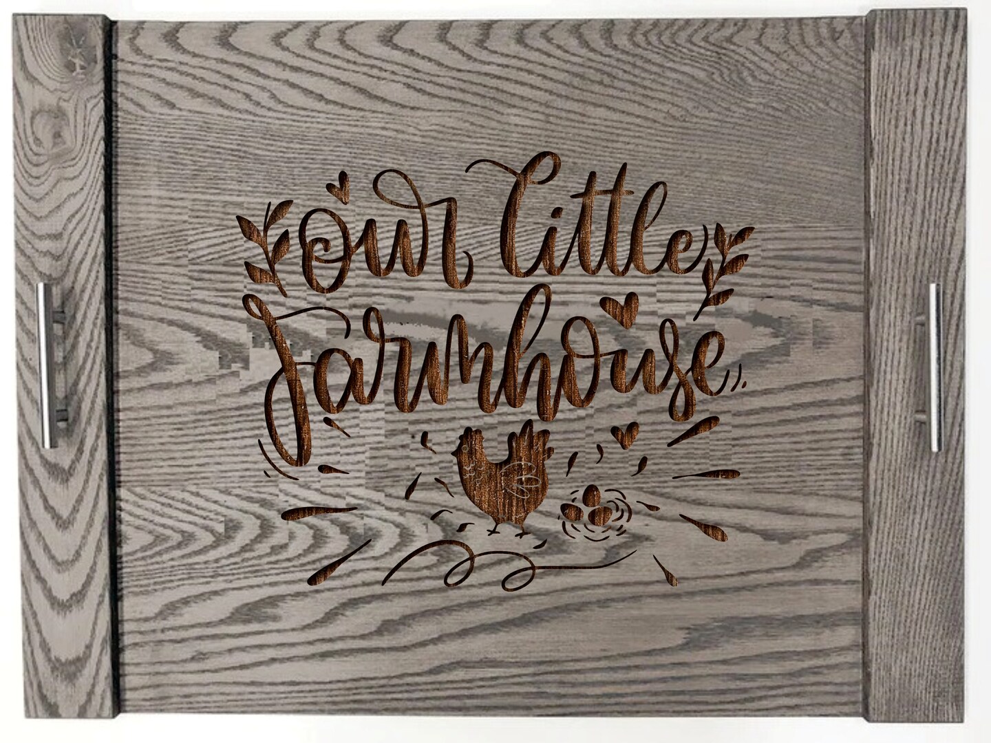 Our Little Farmhouse Chicken Wood Engraved Noodle Board - Stove Cover ...