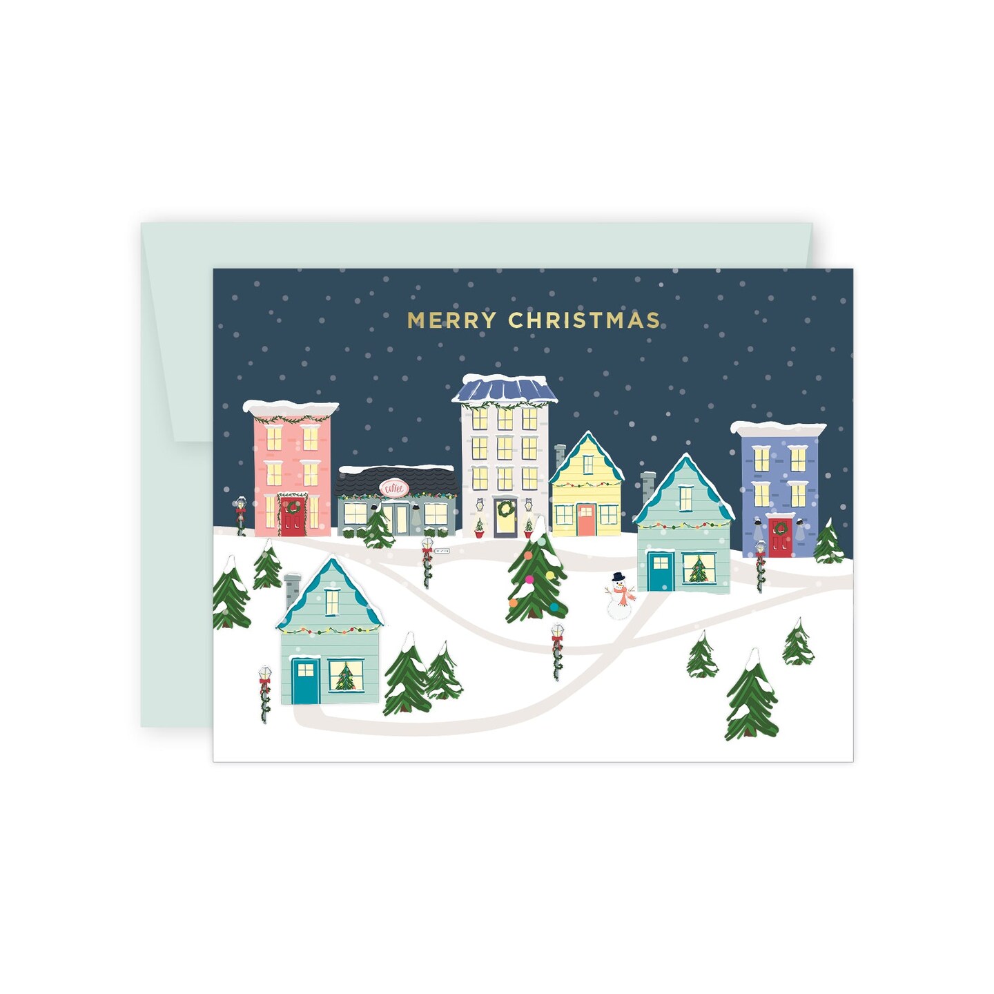 christmas village greeting cards (box of 10) | funday goods | Michaels
