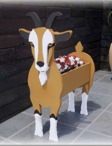 Goat Planter - Wooden Planter Box - DIY Kit - Realistic Animal Garden ...