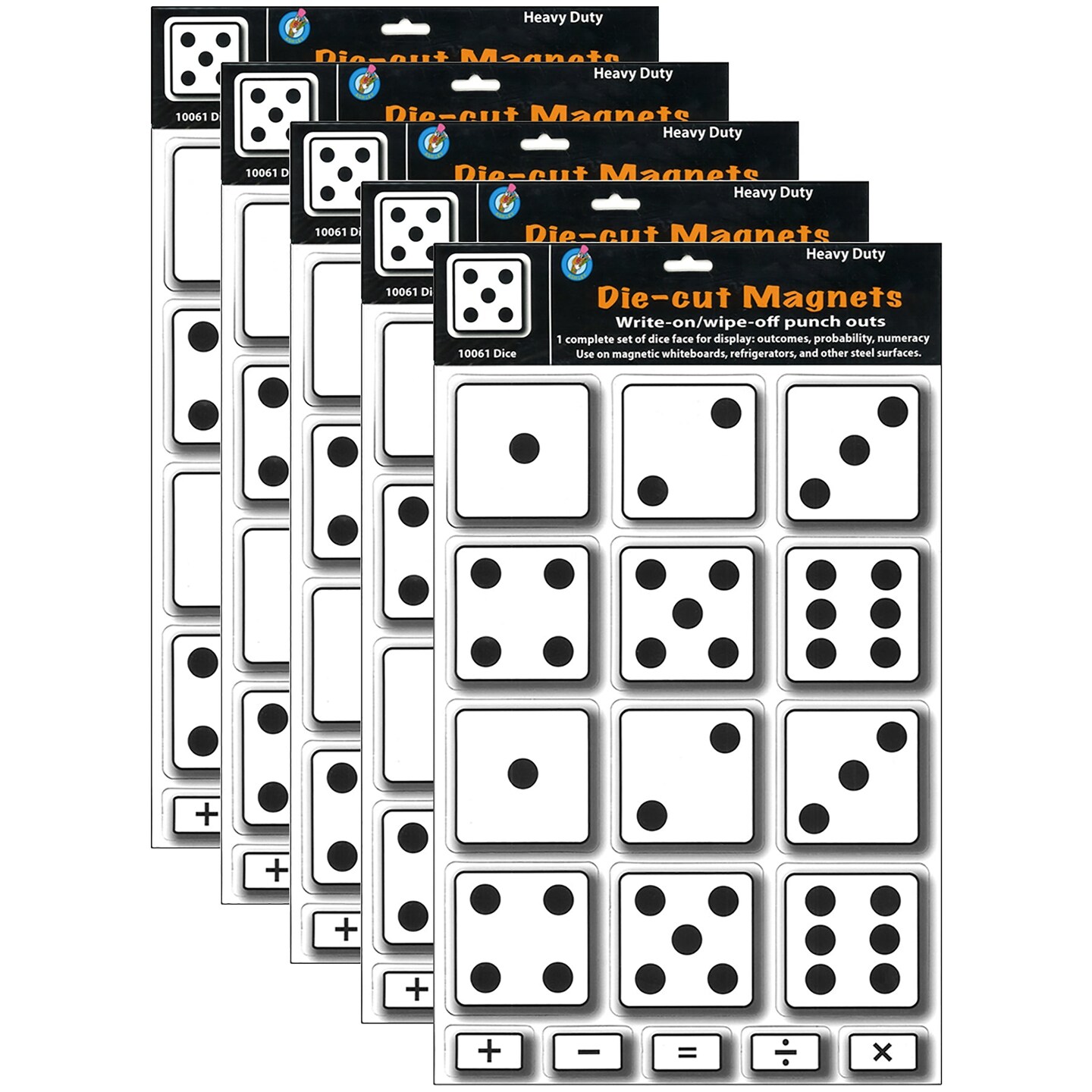 Math Die-Cut Magnets, Dice, 17 Per Pack, 5 Packs | Michaels