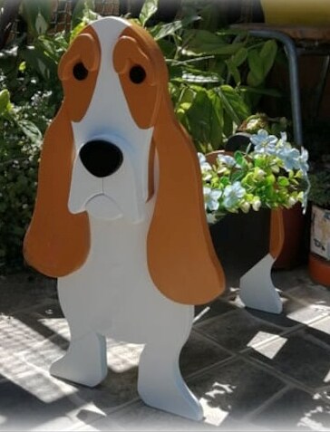 Basset Hound Dog Planter - Wooden Planter Box - DIY Kit - Realistic Dog ...