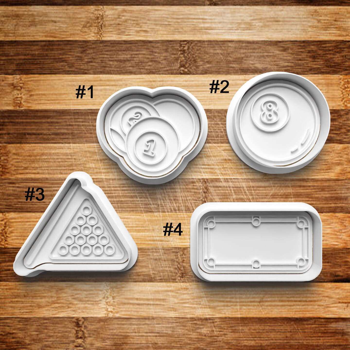 Billiards Cookie Cutter | Cookie Stamp | Cookie Embosser | Cookie ...