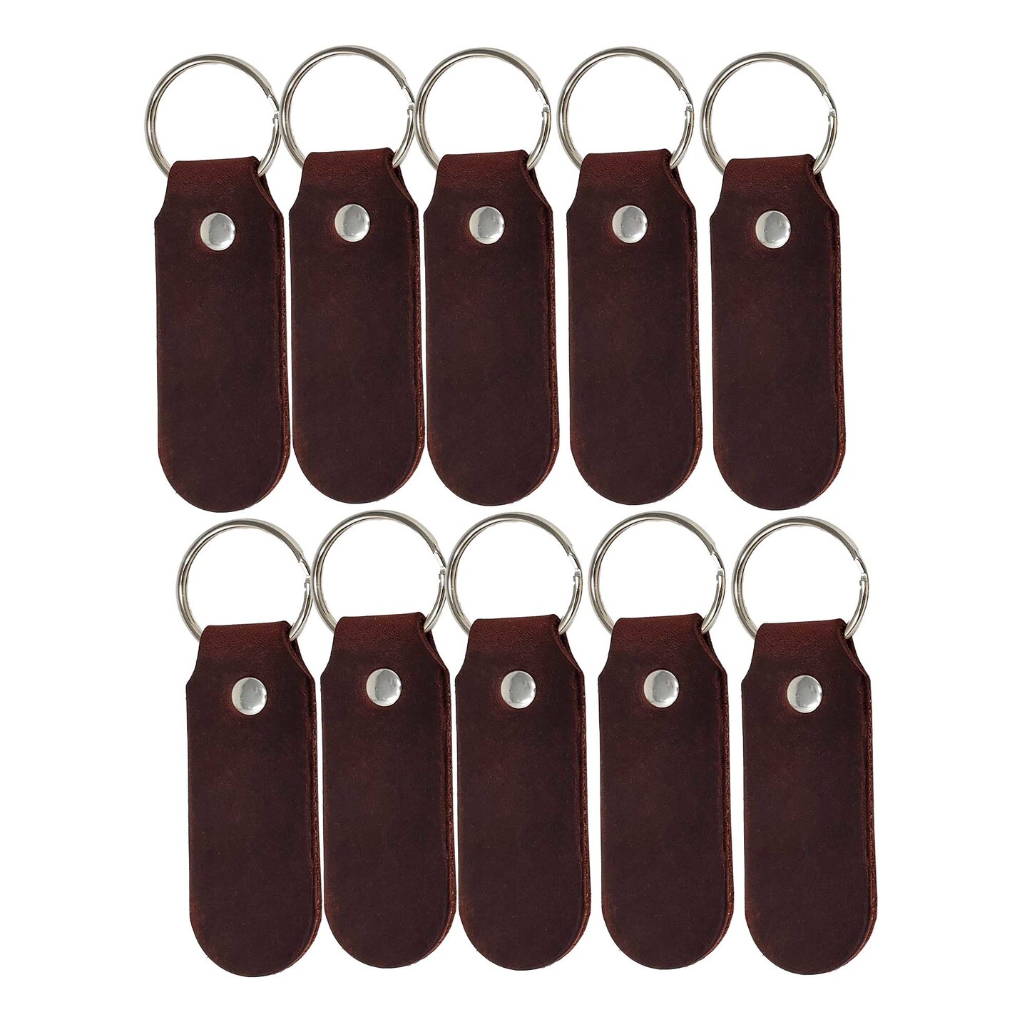2 Sided Leather Key Chains 10 Pack-Customize it for Promotional Gifts ...