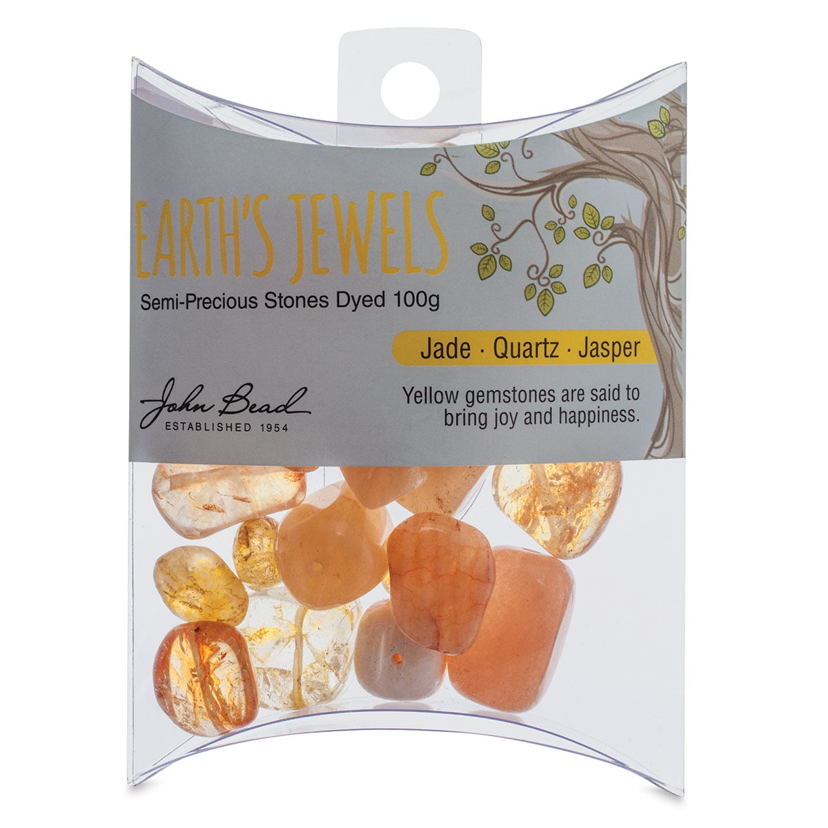 Earth's Jewels Jade Quartz Jasper Dyed Natural Stone Bead Assortment ...