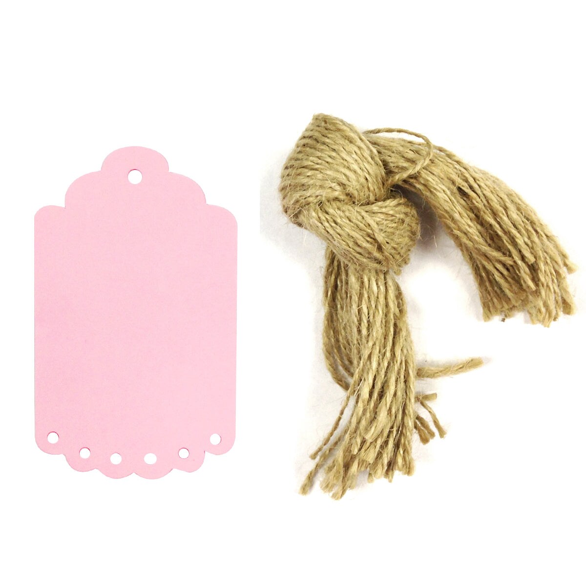 Wrapables 50 Gift Tags/Kraft Hang Tags with Free Cut Strings for Gifts ...