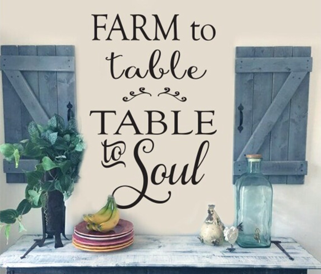 Family Wall Quotes Decal - FARM to Table - Table to SOUL - Farmhouse ...