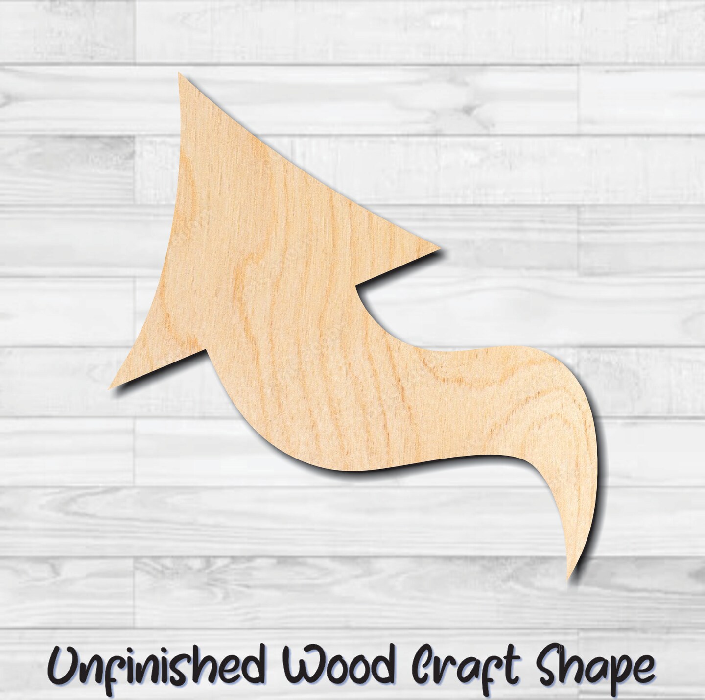 Arrow 17 Unfinished Wood Shape Blank Laser Engraved Cutout Woodcraft Craft Supply ARR-017 ...