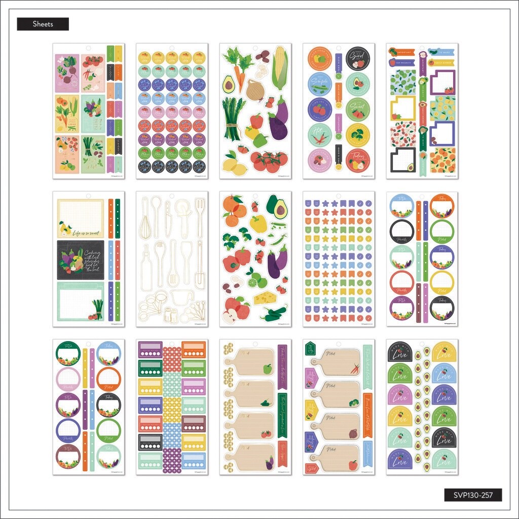 Happy Planner Sticker Value Pack 30/Sheets-Cooking 101 | Michaels