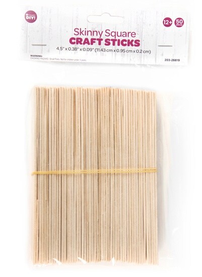 CousinDIY Skinny Square Craft Sticks 75/Pkg-Natural | Michaels
