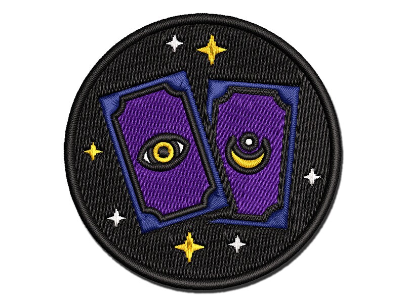Magic Tarot Cards Multi-Color Embroidered Iron-On or Hook & Loop Patch ...