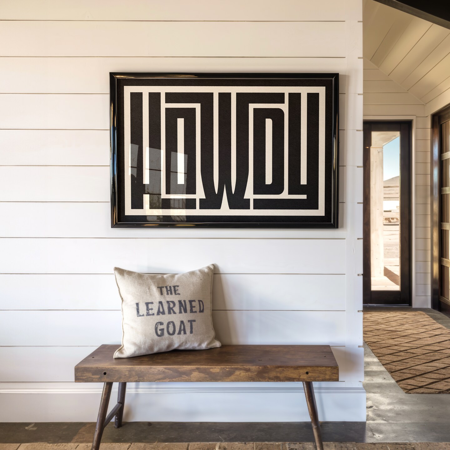Howdy Poster Gift for Home, Bold Western Typography Wall Art ...