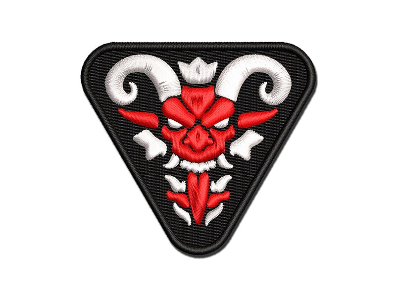 Krampus Face with Tongue Out Christmas Demon Devil Multi-Color ...