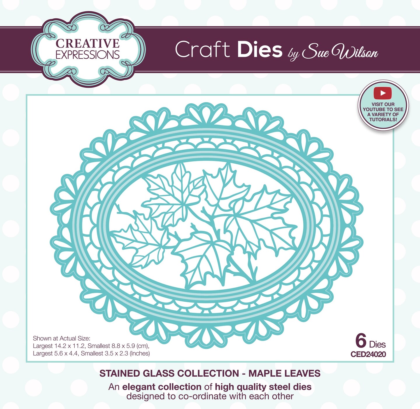 Creative Expressions Craft Dies By Sue Wilson-Maple Leaves, Stained ...