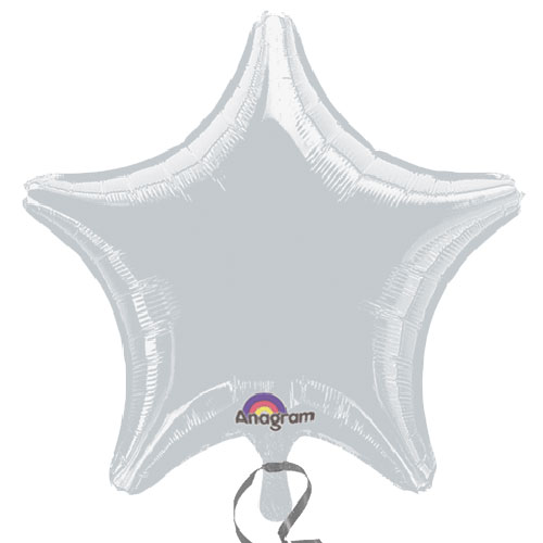 19 Inch Metallic Silver Star Foil Balloon Michaels