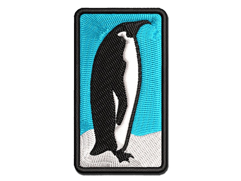 Emperor Penguin Profile Multi-Color Embroidered Iron-On or Hook & Loop ...