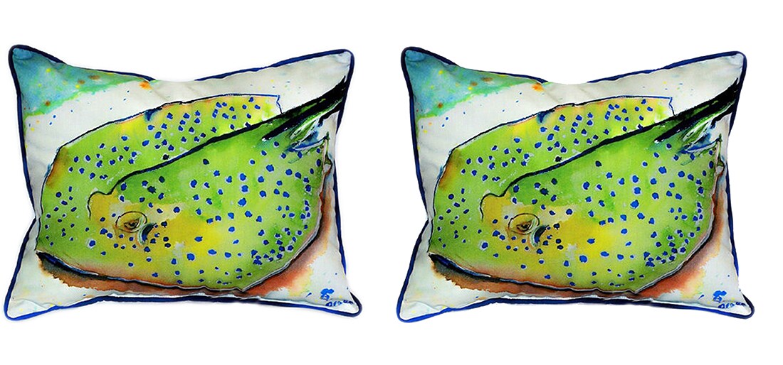 Pair of Betsy Drake Stingray Large Pillows 16 Inch x 20 Inch | Michaels