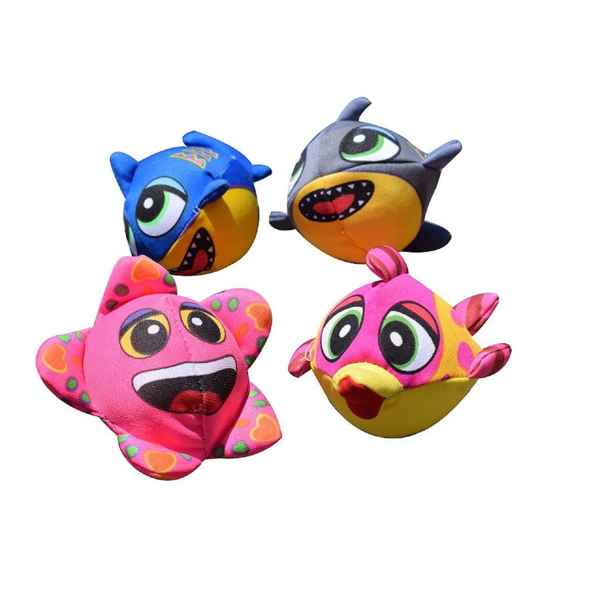 Swim Central Set of 4 Pink and Yellow Fish Splasher Bombs Outdoor Pool ...