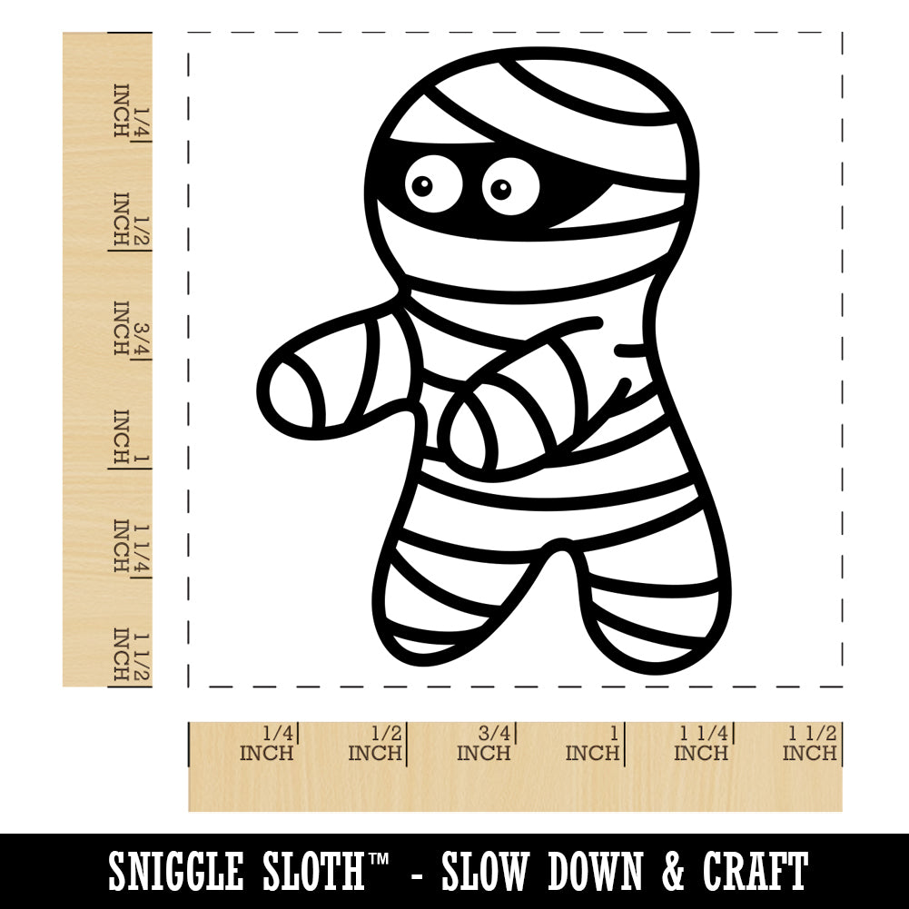 Scared Halloween Mummy Self-Inking Rubber Stamp Ink Stamper | Michaels