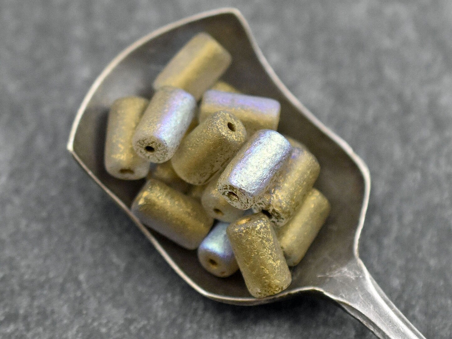 *16* 9x5mm Gold Washed Etched Crystal AB Tube Beads | Michaels