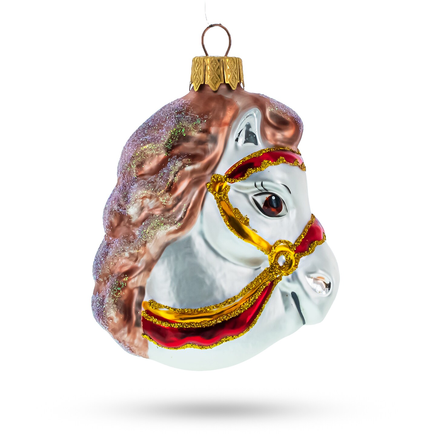White Horse Head Mini Glass Christmas Ornaments | Michaels
