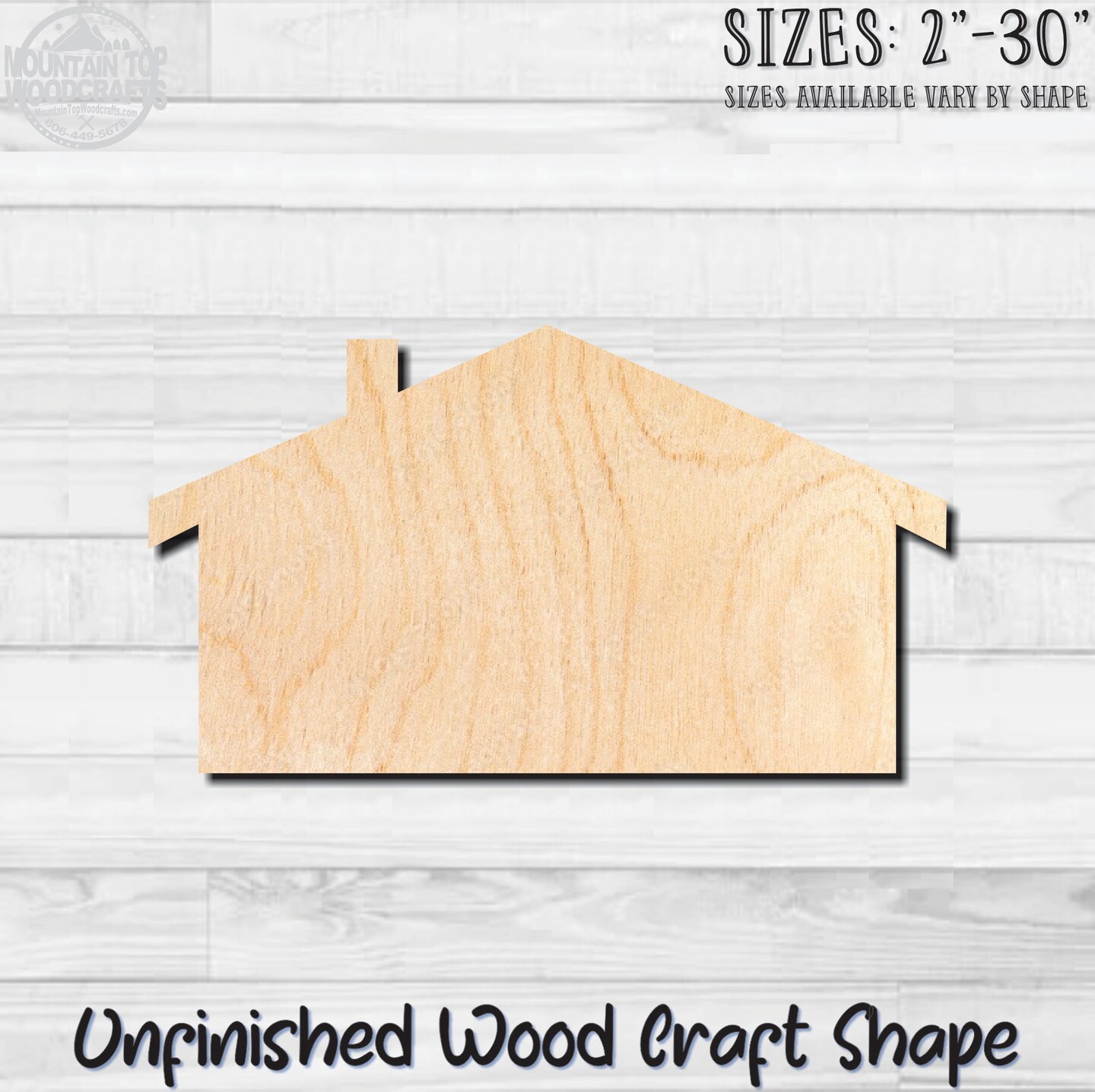 House Home Real Estate 2 Unfinished Wood Shape Blank Laser Engraved ...