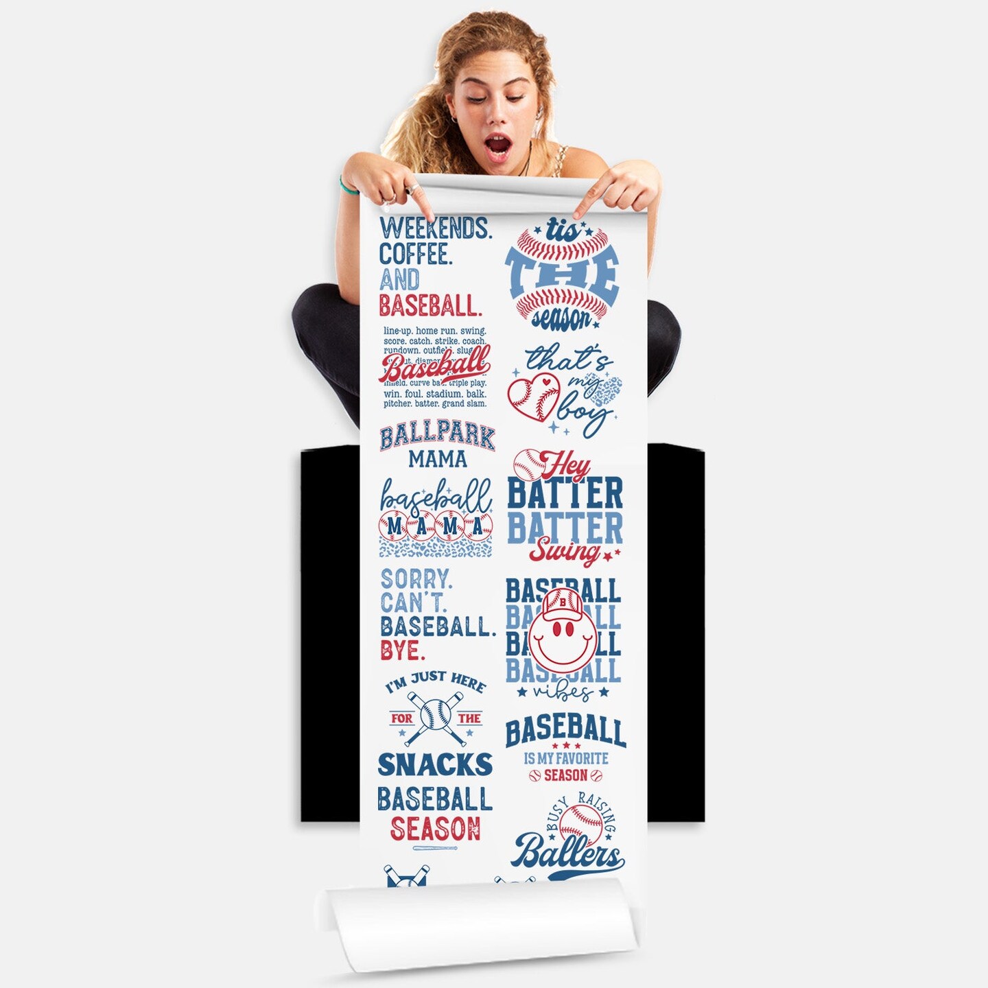 Baseball Direct-to-Film DTF Transfer Gang Sheets - 22x60 | Michaels