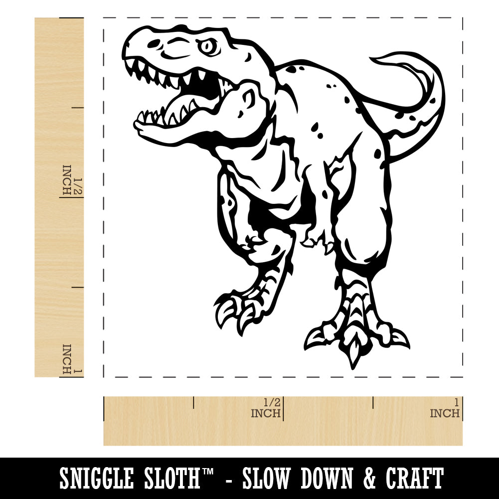 Tyrannosaurus Rex T-Rex Dinosaur on the Hunt Self-Inking Rubber Stamp ...