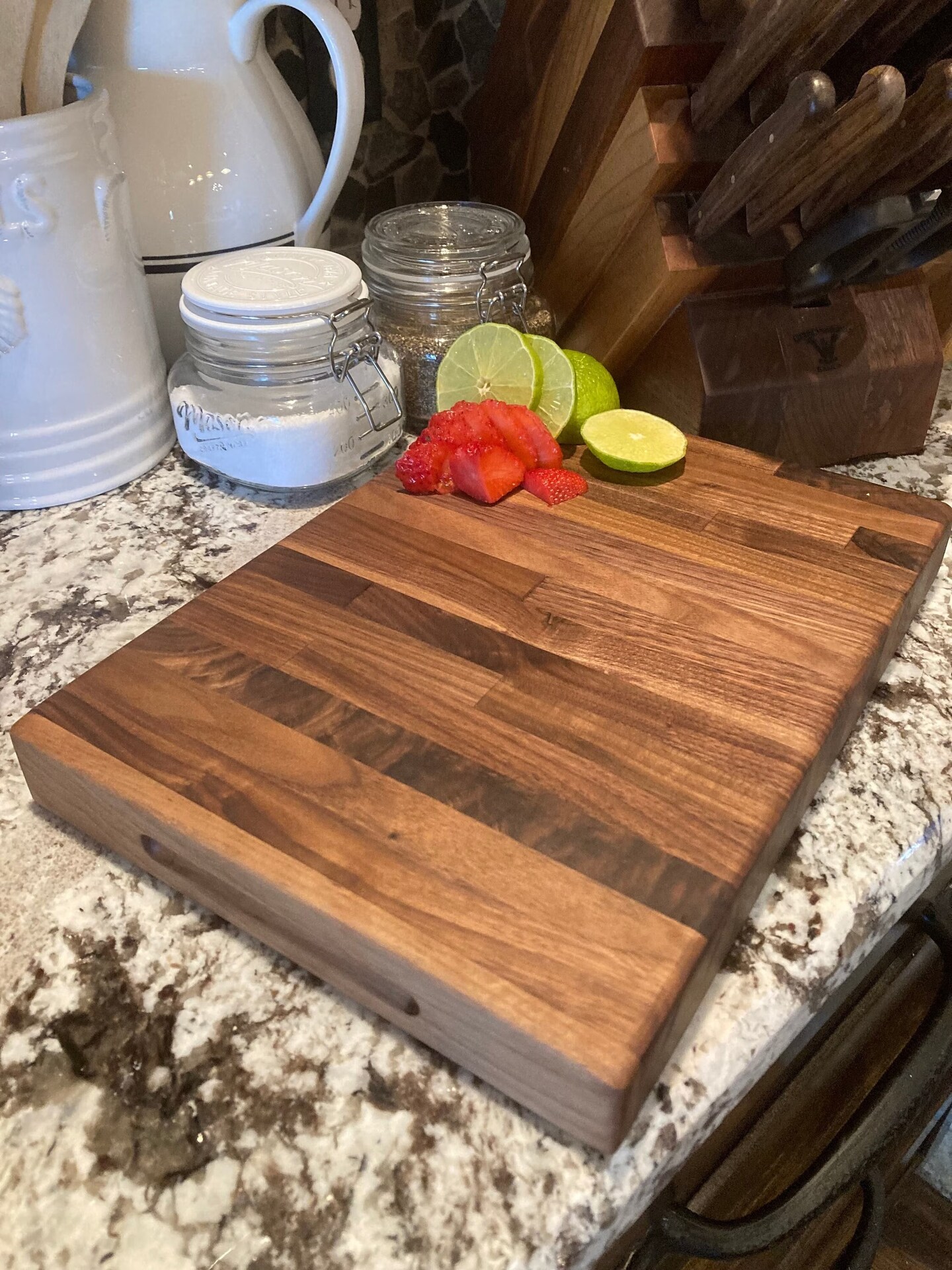 9x12 Walnut Cutting Board. Beautiful Butcher Block Cutting Board that ...