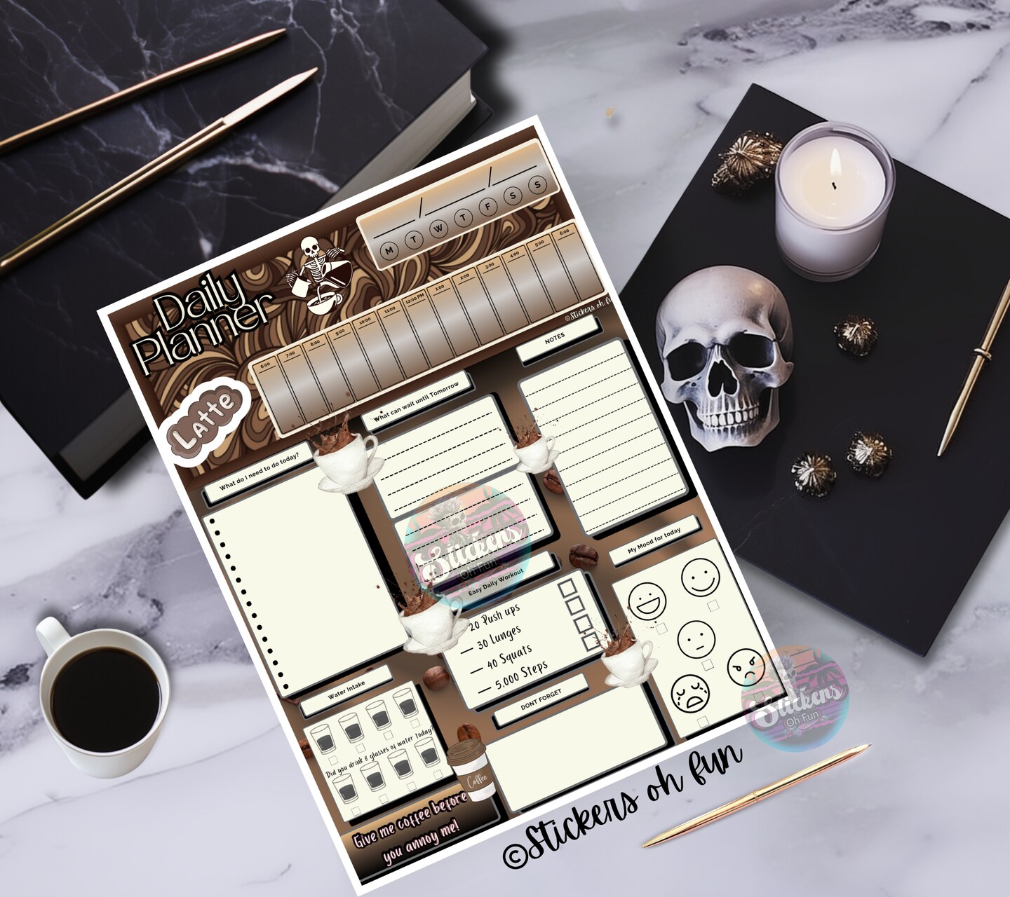 Daily Weekly Planner: Coffee Lovers Planner for Daily and Weekly ...