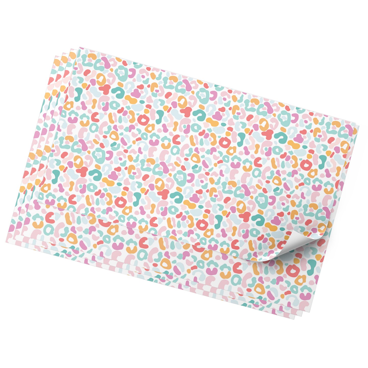 Printed Vinyl Patterned HTV - Pastel Leopard Print Vinyl for Glitter ...