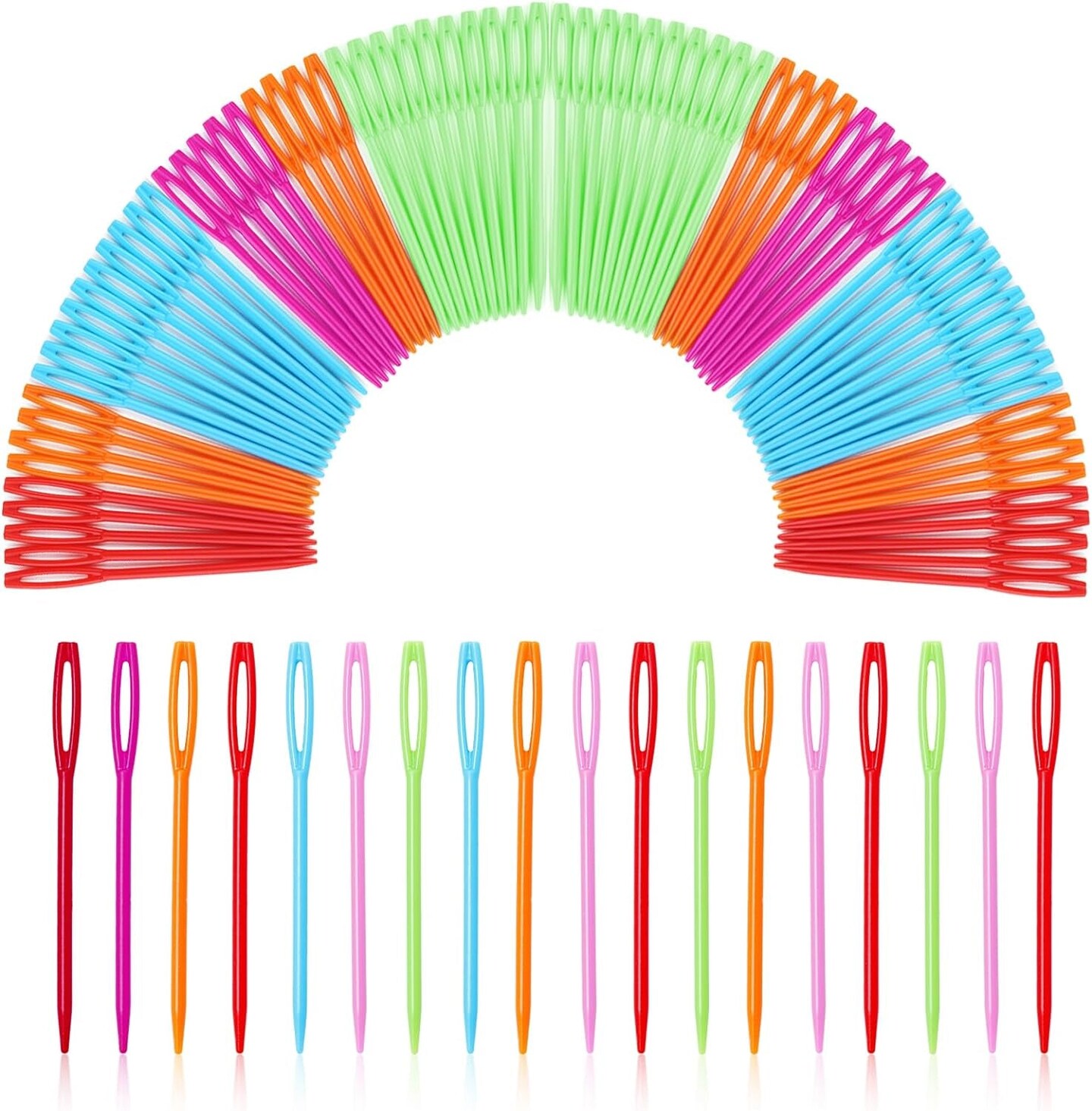 30 PCS Large Eye Plastic Needles, 2.7Inch/3.5Inch/5.9Inch Plastic ...