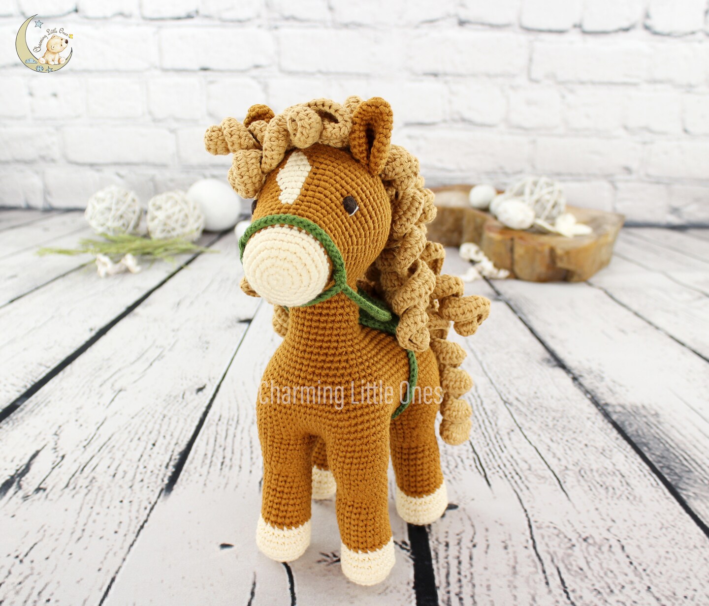 Horse Plush Stuffed Animal, Premium Cotton Yarn Stuffed Animal, High ...